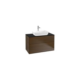 Villeroy & Boch V&B Waschtischunterschrank Finion 100x60,3cm, Abd.-Pl. bla m, wal veneer ; Villeroy & Boch (F76200GN)