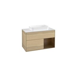 Villeroy & Boch V&B Waschtischunterschrank Finion 100x60,3 cm, Reg re wal ven, Oak Veneer ; Villeroy & Boch (F661GNPC)