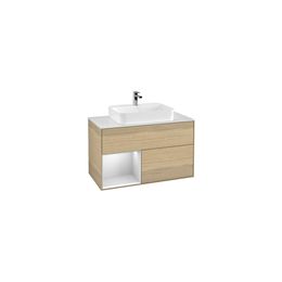 Villeroy & Boch V&B Waschtischunterschrank Finion 100, Pl wh. m, Reg li wh. m Lac, Oa ven ; Villeroy & Boch (F361MTPC)