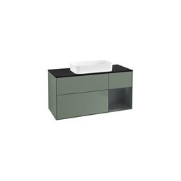 Villeroy & Boch V&B Waschtischunterschrank Finion 120x60 cm, Rg r md bl. m Lac, Oli. m Lac ; Villeroy & Boch (F712HGGM)
