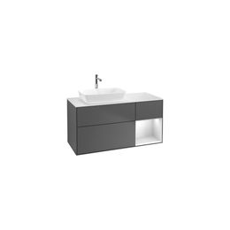 Villeroy & Boch V&B Waschtischunterschrank Finion 120cm, Pl w m, Reg wh. m Lac, Anthrac. m ; Villeroy & Boch (F811MTGK)