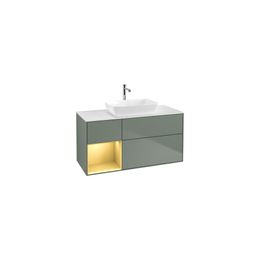 Villeroy & Boch V&B Waschtischunterschrank Finion 120cm, Pl w m, Reg gol m Lac, Oli. m Lac ; Villeroy & Boch (F821HFGM)