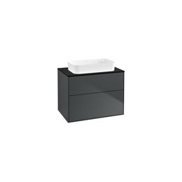 Villeroy & Boch V&B Waschtischunterschrank Finion 80x60,3x50,1mm, Gl. bla m, md bl. m Lac ; Villeroy & Boch (F63200HG)
