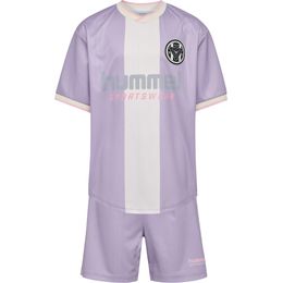 Hummel Trainingsanzug Jungen Gr&ouml;&szlig;e 122/128 dunkelgrau / lavendel / hellpink / wei&szlig;meliert
