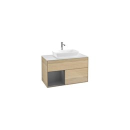 Villeroy & Boch V&B Waschtischunterschrank Finion 100, Pl w m, Reg Anthrac. m Lac, Oa ven ; Villeroy & Boch (F771GKPC)