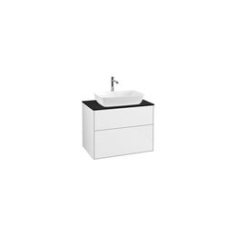 Villeroy & Boch V&B Waschtischunterschrank Finion 80x60,3cm, Abd.-Pl. bla m, glo wh. Lac ; Villeroy & Boch (F75200GF)