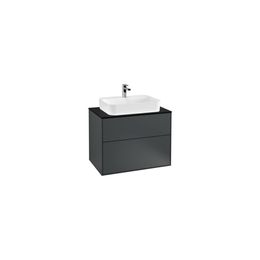 Villeroy & Boch V&B Waschtischunterschrank Finion 80x60,3cm, Abd.-Pl. bla m, md bl. m Lac ; Villeroy & Boch (F34200HG)