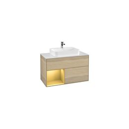 Villeroy & Boch V&B Waschtischunterschrank Finion 100, Pl wh. m, Reg li gol m, Oa ven ; Villeroy & Boch (F361HFPC)