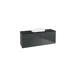 Villeroy & Boch V&B Waschtischunterschrank Finion 160x60,3x50,1cm, Gl. bla m, md bl. m Lac ; Villeroy & Boch (F73200HG)