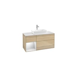 Villeroy & Boch V&B Waschtischunterschrank Finion 120cm, Pl wh. m, Reg wh. m Lac, Oa ven ; Villeroy & Boch (F821MTPC)