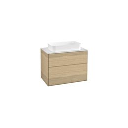 Villeroy & Boch V&B Waschtischunterschrank Finion 80x60,3x50,1mm, Gl. wh. Matt, Oak Veneer ; Villeroy & Boch (F63100PC)