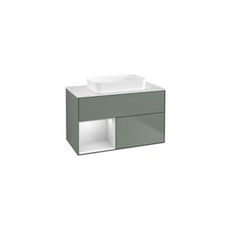 Villeroy & Boch V&B Waschtischunterschrank Finion 100x60,3 cm, Rg li wh. m Lac, Oli. m Lac ; Villeroy & Boch (F651MTGM)
