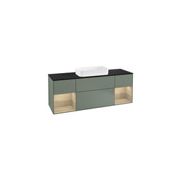 Villeroy & Boch V&B Waschtischunterschrank Abdeckplatte bla m Finion 160x60cm, Reg Oa ven, Olive Matt Lacquer ; Villeroy & Boch (F332PCGM)