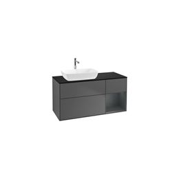 Villeroy & Boch V&B Waschtischunterschrank Finion 120cm, Pl b m, Reg md m Lac, Anthrac. m ; Villeroy & Boch (F812HGGK)