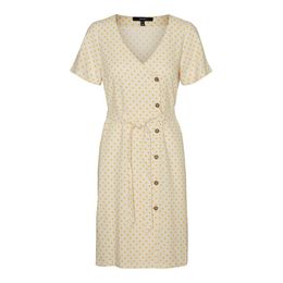 V&eacute;ro Moda VERO MODA Kleid 'Astimilo' Damen Gr&ouml;&szlig;e 38 gelb / wei&szlig; Winterkleid