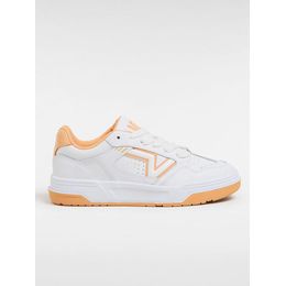 Vans Leder-Sneakers ''Upland'' in Wei&szlig;/ Orange - 62% | Gr&ouml;&szlig;e 36 | Damen-sneakers