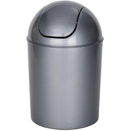 Wenko Schwingdeckeleimer in Grau - 6 l - 10% | Muelleimer