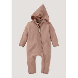 hessnatur Fleece-Overall in helles terrakotta | Gr.: 50/56