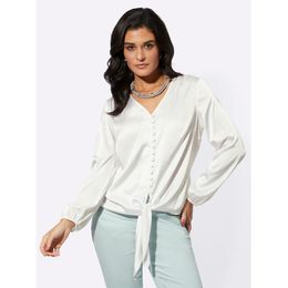 CR&Eacute;ATION L creation L Satin-Bluse in ecru | Gr.: 44