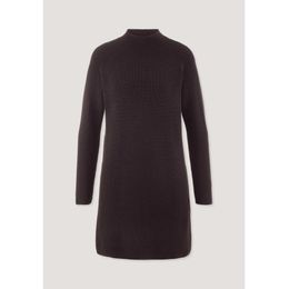 hessnatur Strick Kleid in schwarzbeere | Gr.: L