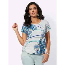 CR&Eacute;ATION L creation L Druck-Shirt in ecru-kalkmint-bedruckt | Gr.: 46