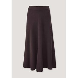 hessnatur Strick Rock Midi in schwarzbeere | Gr.: M