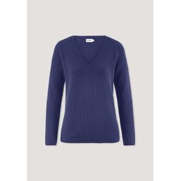 hessnatur Strick Pullover in irisblau | Gr.: S