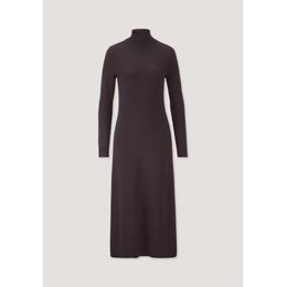hessnatur Strick Kleid in schwarzbeere | Gr.: S