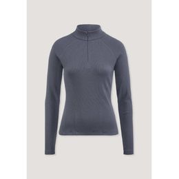 hessnatur Longsleeve in schieferblau | Gr.: 34