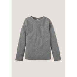 hessnatur Rib Shirt in grau | Gr.: 110/116