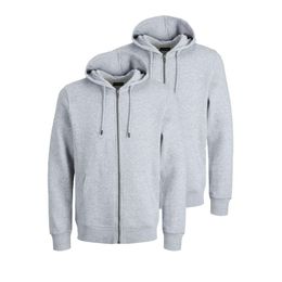 Jack & Jones Jack & Jones Sweatjacke / Hoodie Star in Light grey melange | Gr.: XL