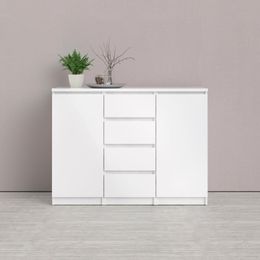 Inosign Kommode »Naia, Sideboard, 4 Schubladen, 2 Türen, Aufbewahrung, grifflose Front« Mit Einlegeböden, modern, skandinavisches Design, in...