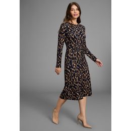 HECHTER PARIS Jerseykleid mit modernem Print navy camel leo 40 - N-Gr N-Gr 40 Schickes Jerseykleid von HECHTER PARIS