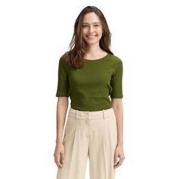 Tom Tailor T-Shirt mit großem Rundhalsausschnitt deep ivy green S S Rundhalsshirt von Tom Tailor