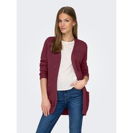 Only Strickjacke »ONLLESLY L/S OPEN CARDIGAN KNT NOOS« Zinfandel M M Langer Cardigan von Only