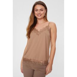 Freequent Spitzentop &raquo;FQBICCO-ST&laquo; mit Spaghetti-Tr&auml;gern desert taupe XL XL Top f&uuml;r Damen von Freequent