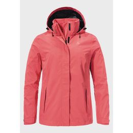Schöffel SCHÖFFEL Outdoorjacke »Jacket Gmund L« mit Kapuze 2675 - rosa 40 40 Wasserdicht & atmungsaktiv dank 2-Lagen VENTURI Ripstop