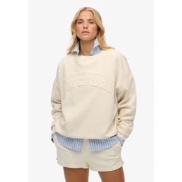 Superdry Sweatshirt »ATHLETIC TONAL APPLIQUE CREW« Desert Bone Off White XL XL Sweater von Superdry