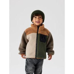 name it Fleecejacke »NMMMONICO TEDDY JACKET BLOCK« ohne Kapuze Toasted Coconut 128 128 Jacke von name it für Jungen