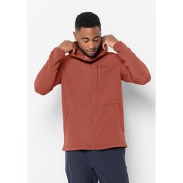 Jack Wolfskin Fleecejacke »MODESTO HOODED JKT MEN« mit Kapuze barn-red M (50) M (50) Kapuzenjacke aus Stretch-Fleece