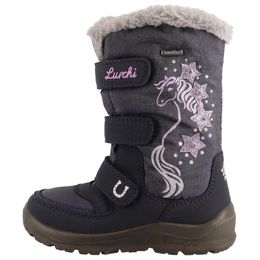 Lurchi Winterstiefel »Kiomi SYMPATEX« Klettboots mit Glitzer, Größenschablone zum Download dunkelblau-grau 30 30 Klettstiefel mit glitzerndem...