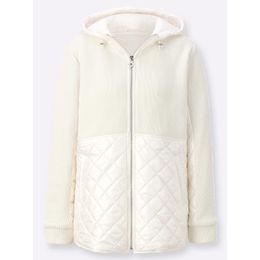 WITT Damen Winterjacke im Materialmix, ecru, Gr&ouml;&szlig;e 38