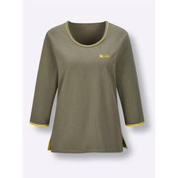 feel good Damen Shirt, khaki, Gr&ouml;&szlig;e 48/50