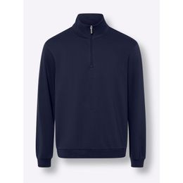 WITT Herren Sweatshirt mit Troyerkragen, marine, Gr&ouml;&szlig;e 56/58