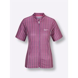 Catamaran Sports Damen Funktionsshirt mit 3-teiliger R&uuml;ckentasche, fuchsia-ozean-meliert, Gr&ouml;&szlig;e 44/46