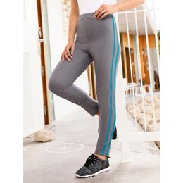 Catamaran Sports Damen Freizeithose mit Kontrastbändern, anthrazit-petrol, Größe 36/38