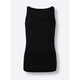 w&auml;schepur w&auml;schepur Damen Achselhemd, schwarz, Gr&ouml;&szlig;e 38