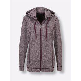 Catamaran Sports Damen Shirtjacke mit weitenregulierbarer Kapuze, burgund-meliert, Gr&ouml;&szlig;e 40/42