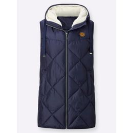 WITT Damen Kapuzenweste mit Fleece-Futter, marine, Gr&ouml;&szlig;e 54