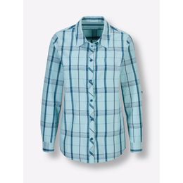 Catamaran Sports Damen Blusenshirt mit Krempel&auml;rmeln., mint-kariert, Gr&ouml;&szlig;e 42